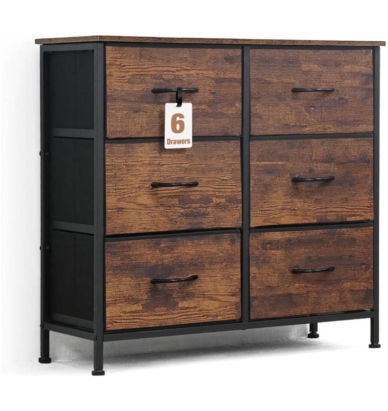 Drawer Storage Tower w/ 6 Fabric Bins, Laundry Storage, Sorting Unit ...