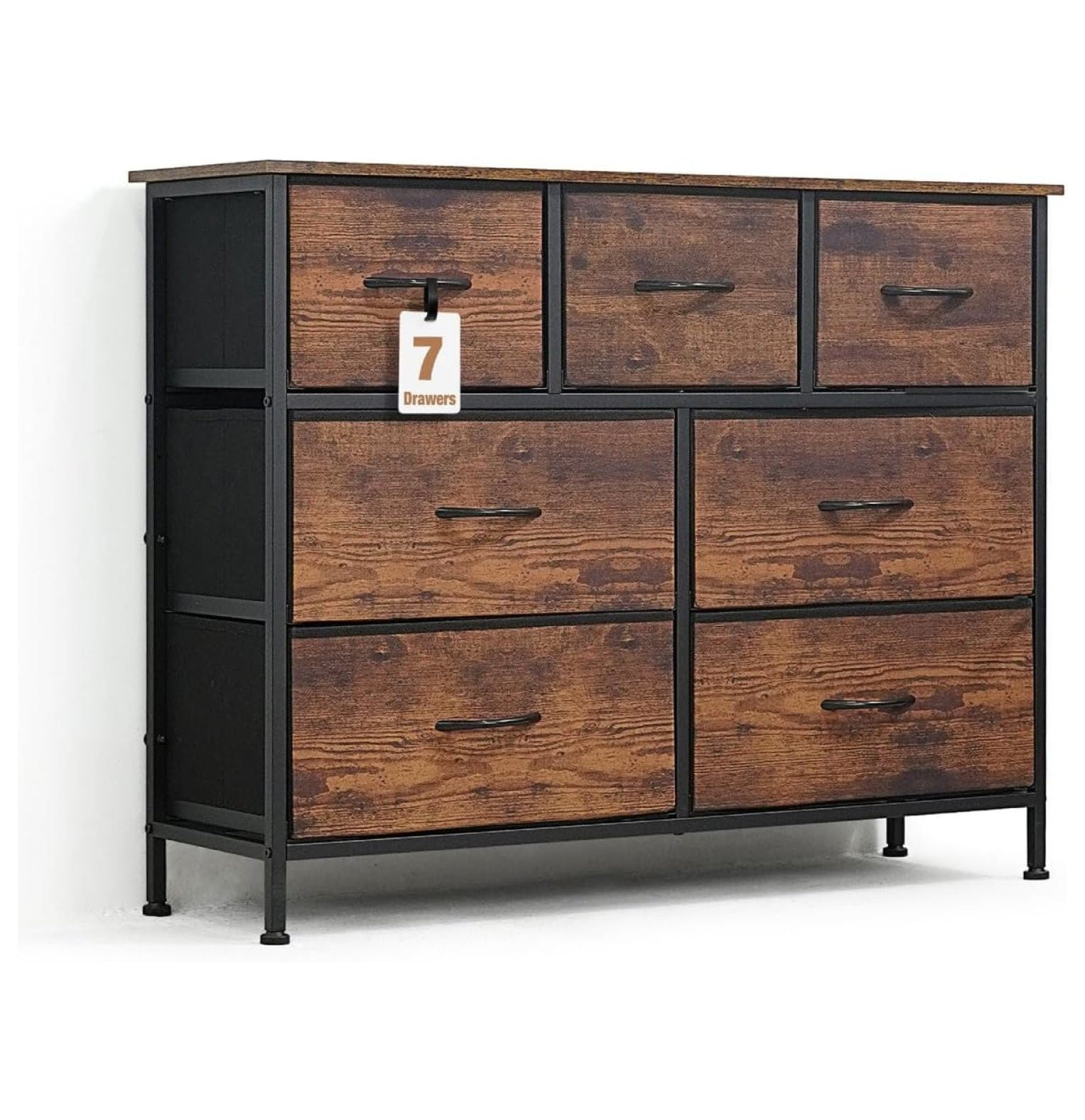 Drawer Storage Tower w/ 7 Fabric Bins, Laundry Storage, Sorting Unit ...