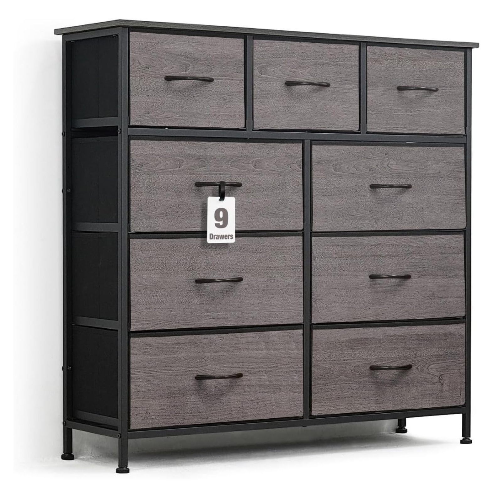 Drawer Storage Tower w/ 9 Fabric Bins, Laundry Storage, Sorting Unit ...