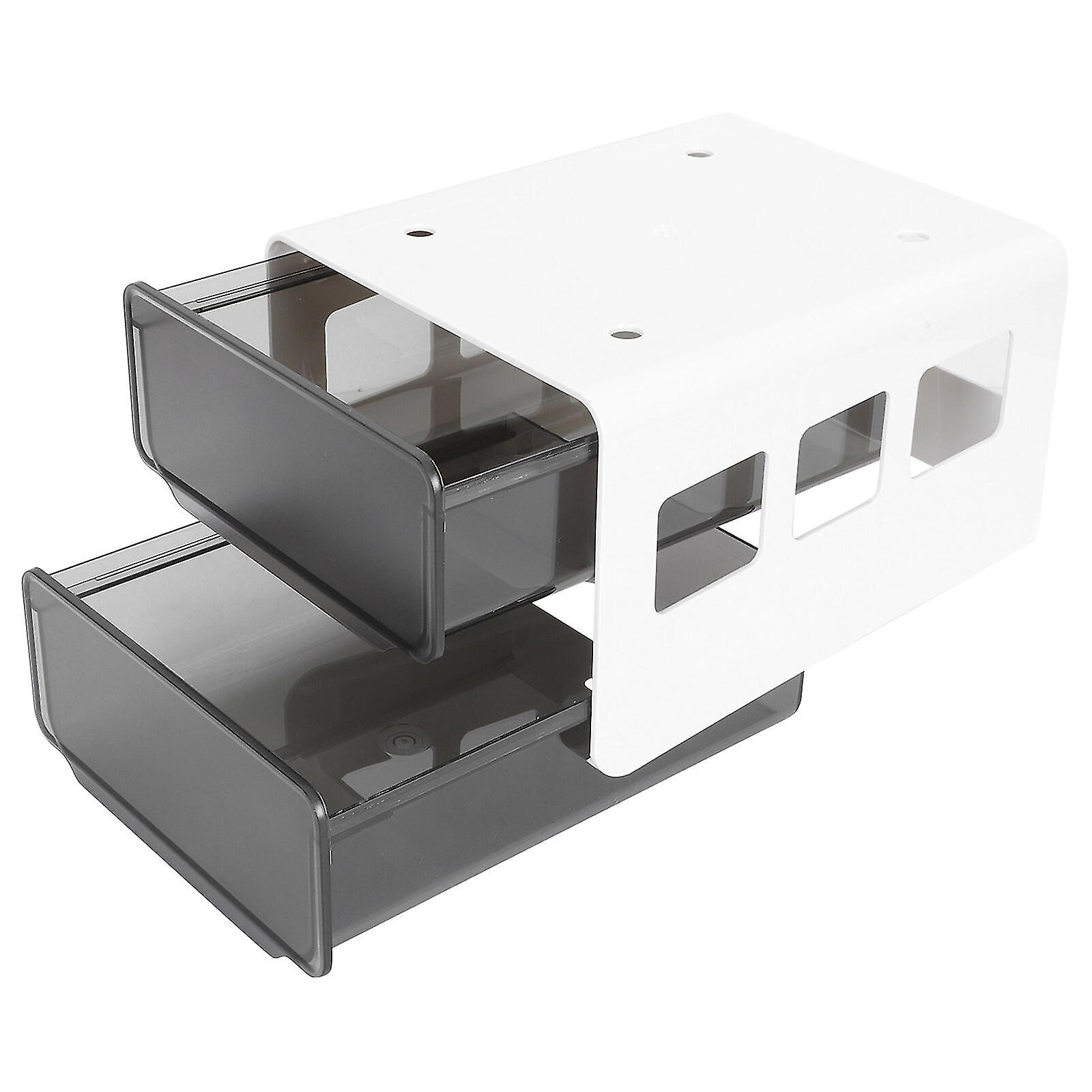 Drawer Type Box Plastic Desk Bottom Adhesive Box Stationery Storage ...