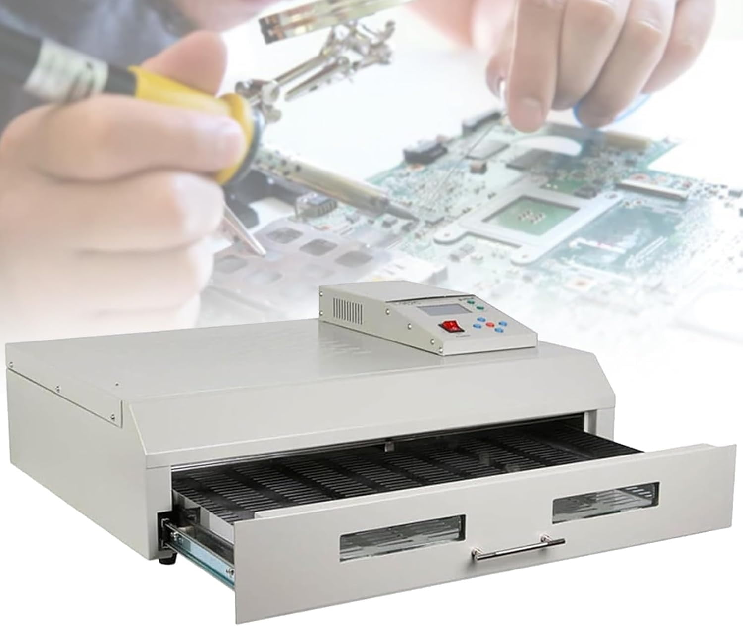 Drawer Type Heating Machine, 800W/1500W/2500W Infrared Reflow Oven ...