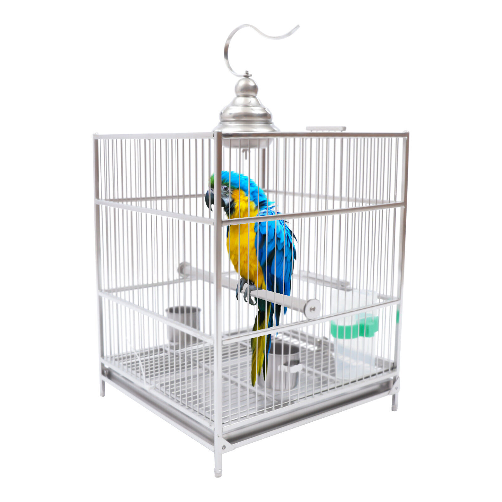 Drawer-Type Stainless Steel Bird Cage Large Supply Cage 36*36*43cm +2 ...