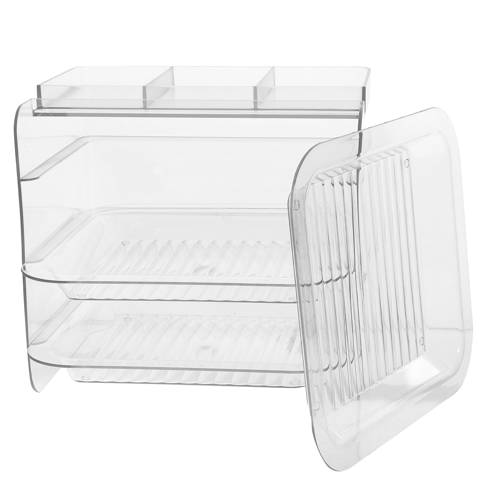 TEHAUX Transparent Plastic Food Preparation Rack for Storage MultiLayer ...