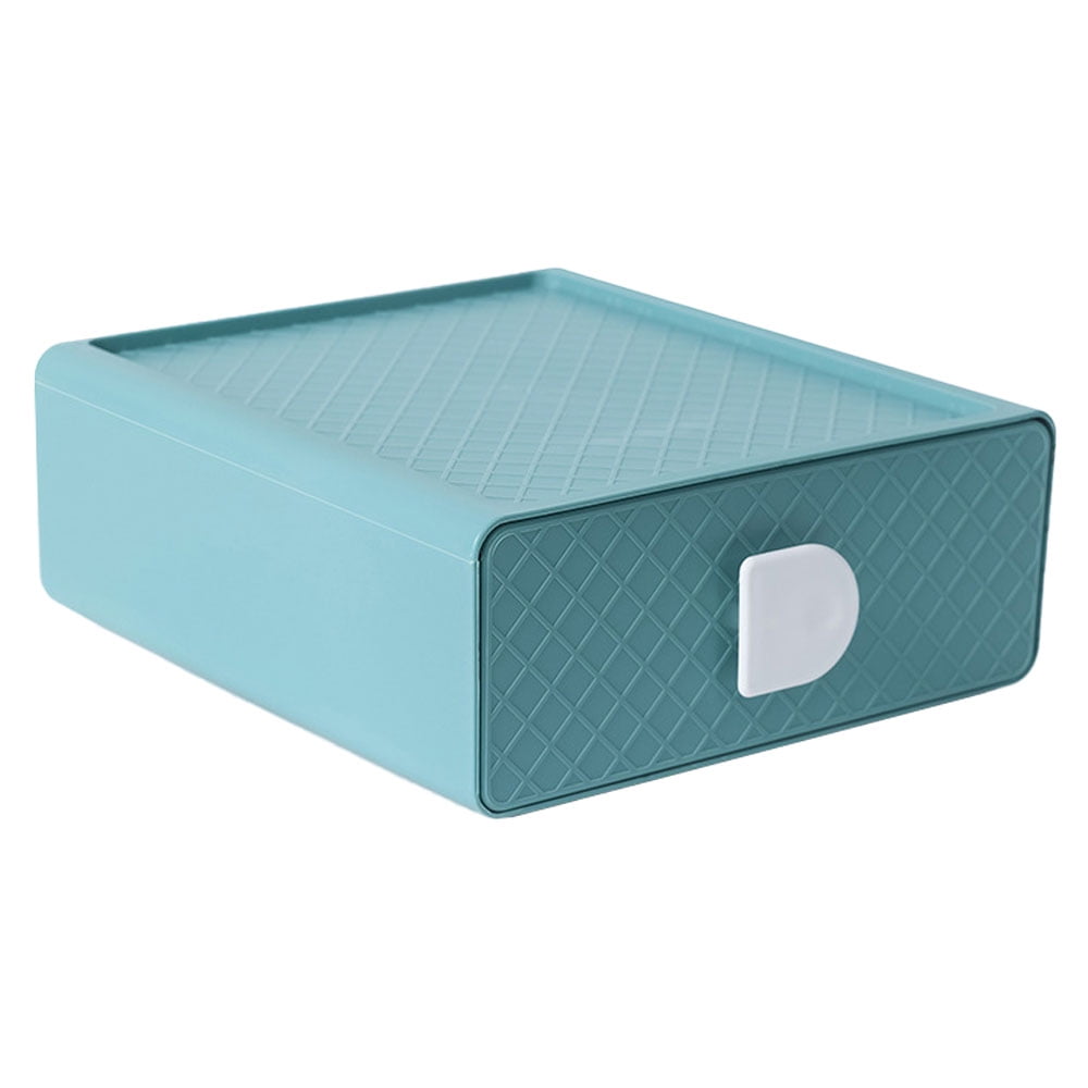 Drawer type storage box, table can stack storage drawers, light green ...