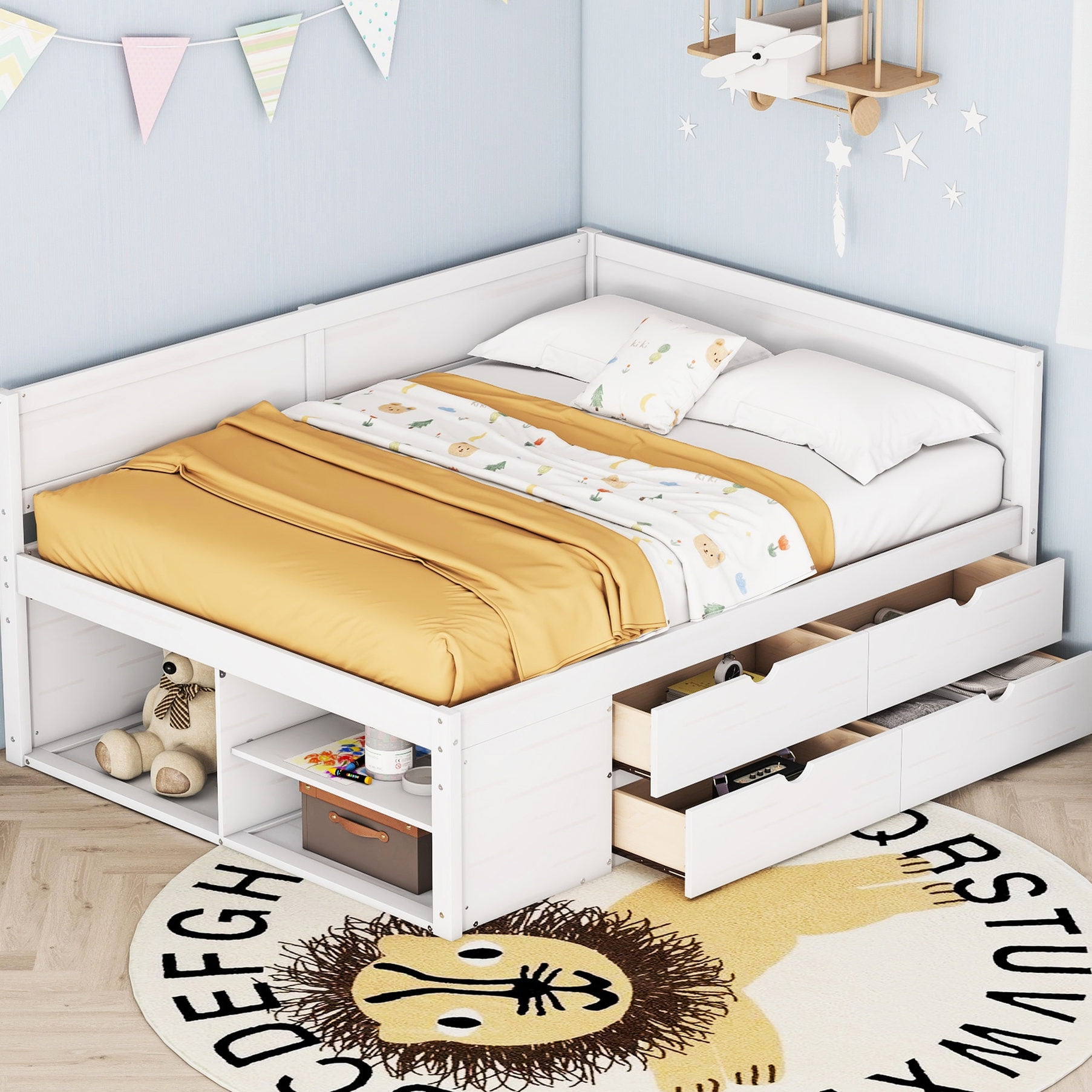 Drawers & Shelves Full Daybed | Small Footprint, Big Storage - Walmart.com