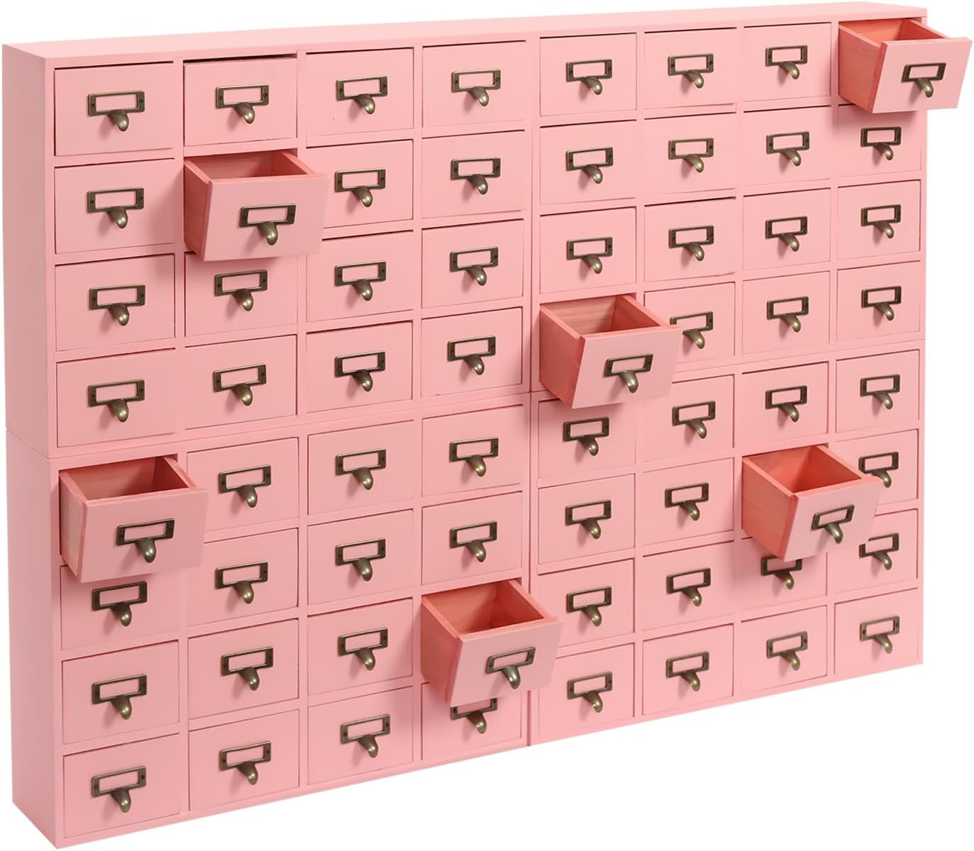 Drawers Storage Cabinet, 64 Drawers Apothecary Cabinet with Labels ...