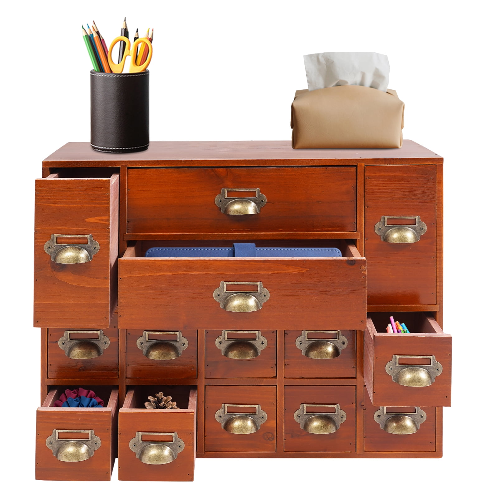 Drawers Storage Cabinet, Storage Cabinet with 14 Drawers, Tabletop ...