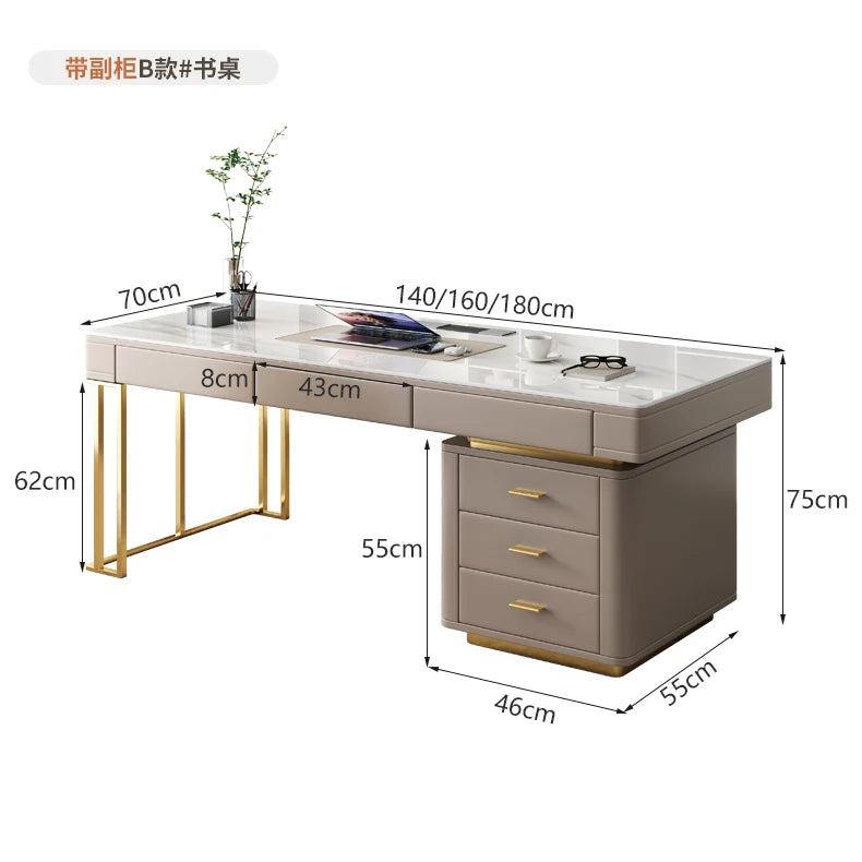 Drawers Workbench Executive Desk Writing Console Counter Office Desk ...