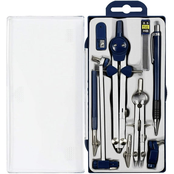 Drawing 9Pc Geometry Set Metal Compass, Geometry Precision Tool for ...