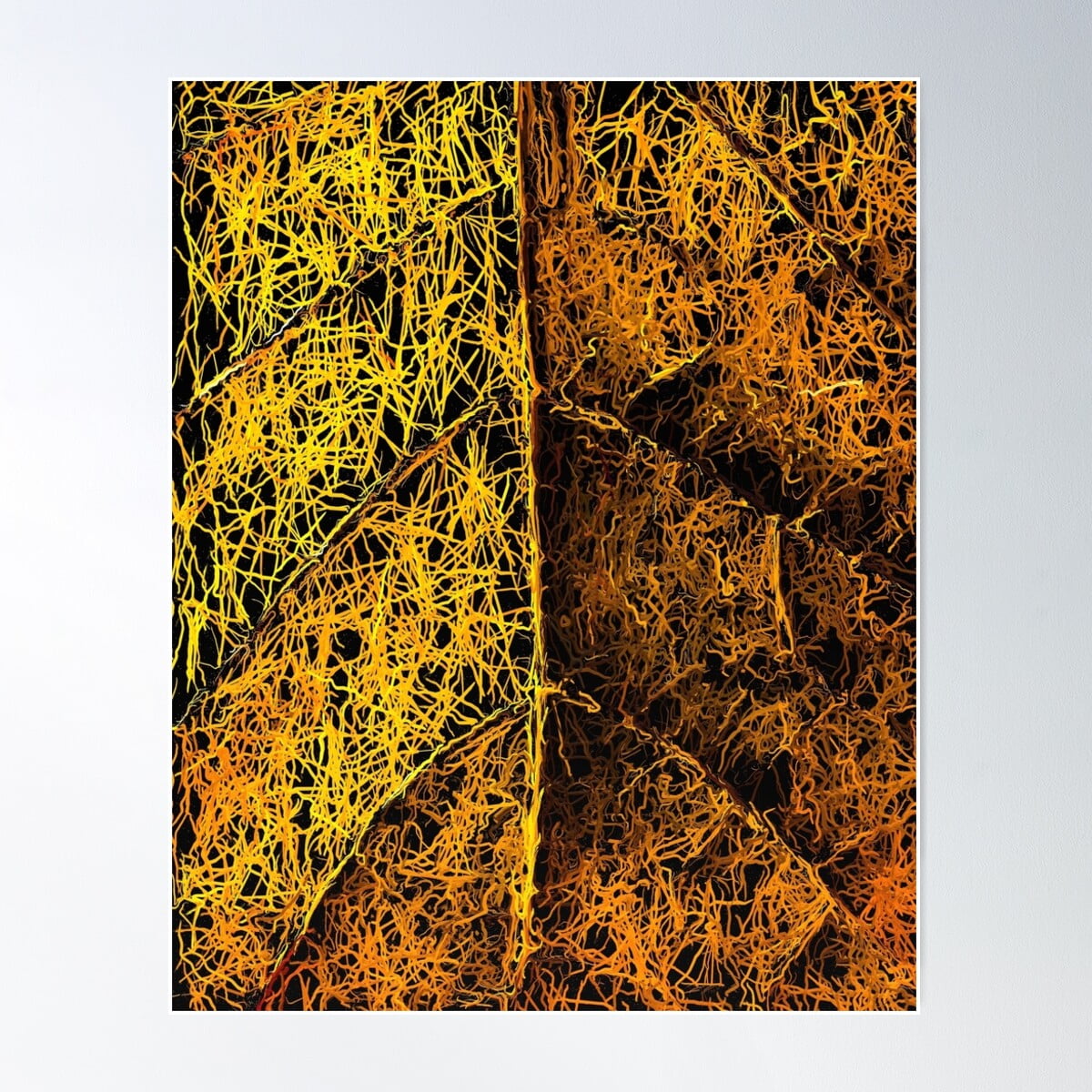 Drawing And Painting Rotten Yellow Leaf Texture Abstract Poster Wall ...