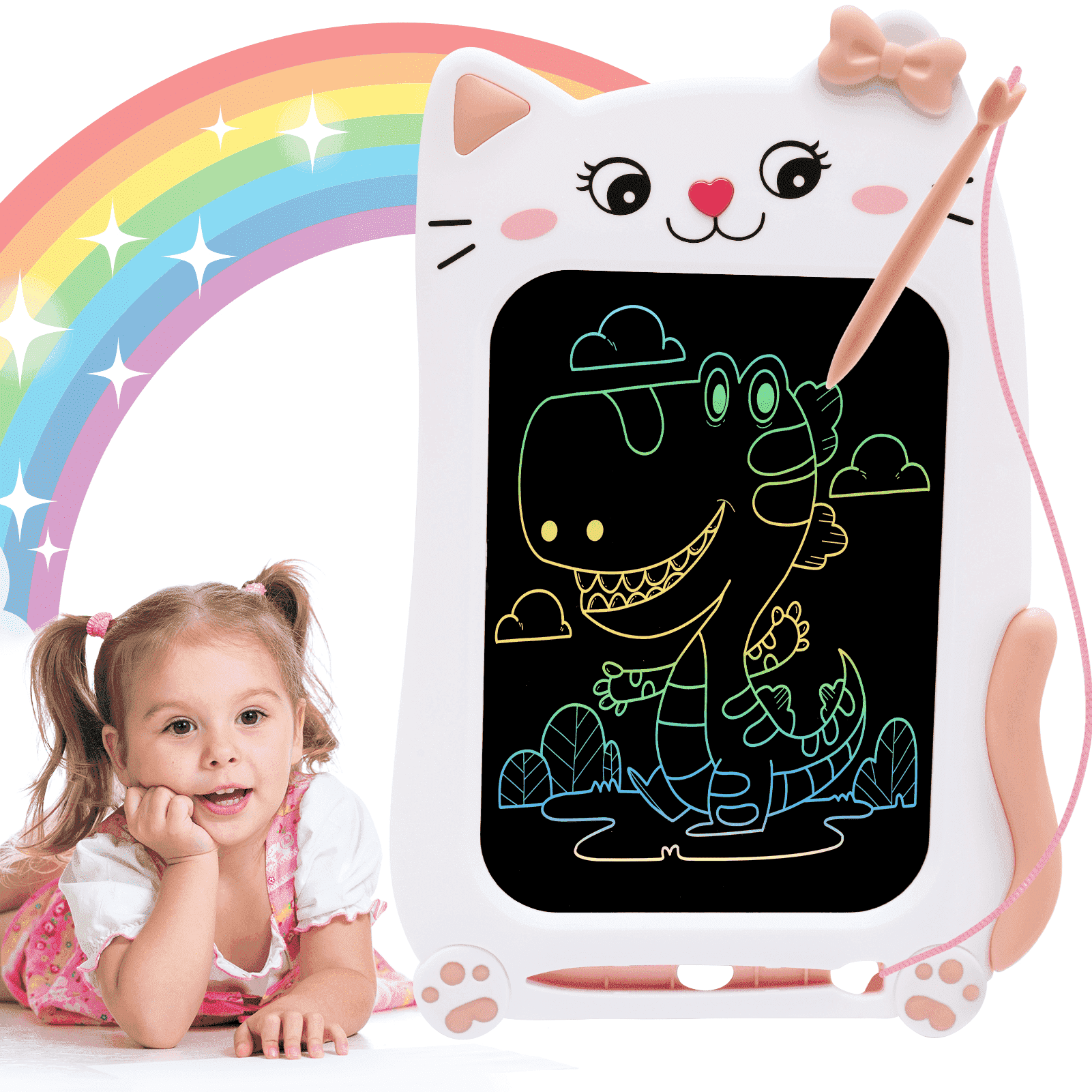 Drawing Board Toys for Girls 3-5, Writing Table Educational Toys for ...