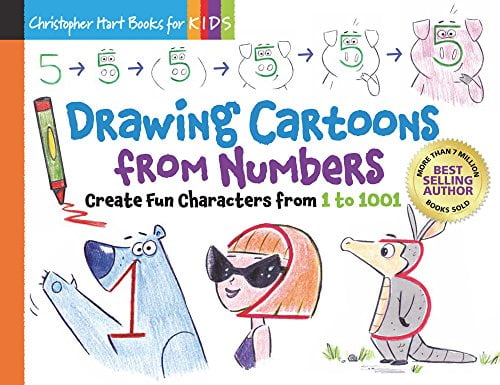 Pre-Owned Drawing Cartoons from Numbers: Create Fun Characters from 1 ...
