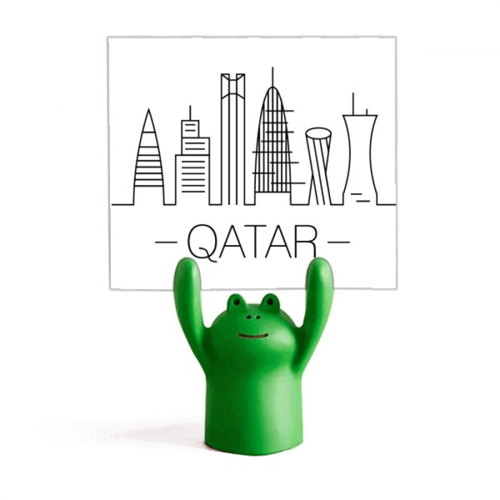 Drawing City Qatar Landmark Memo Holder Cartoon Animal Frog Stand ...