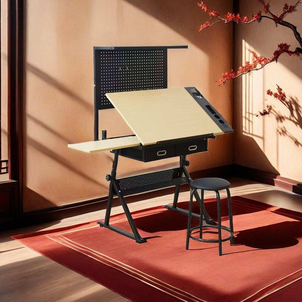 Drawing Desk,Drafting Table,Adjustable Professional Art Drawing Table ...