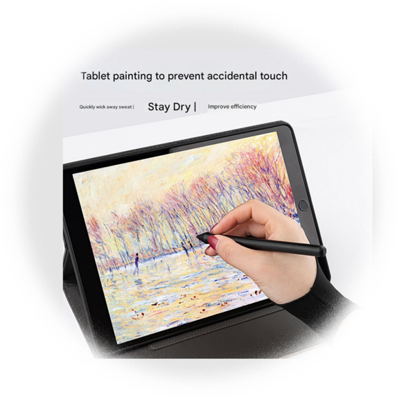Drawing Gloves 2 Finger Anti Dirt Sweat Absorbent Oil Proof iPad Tablet ...