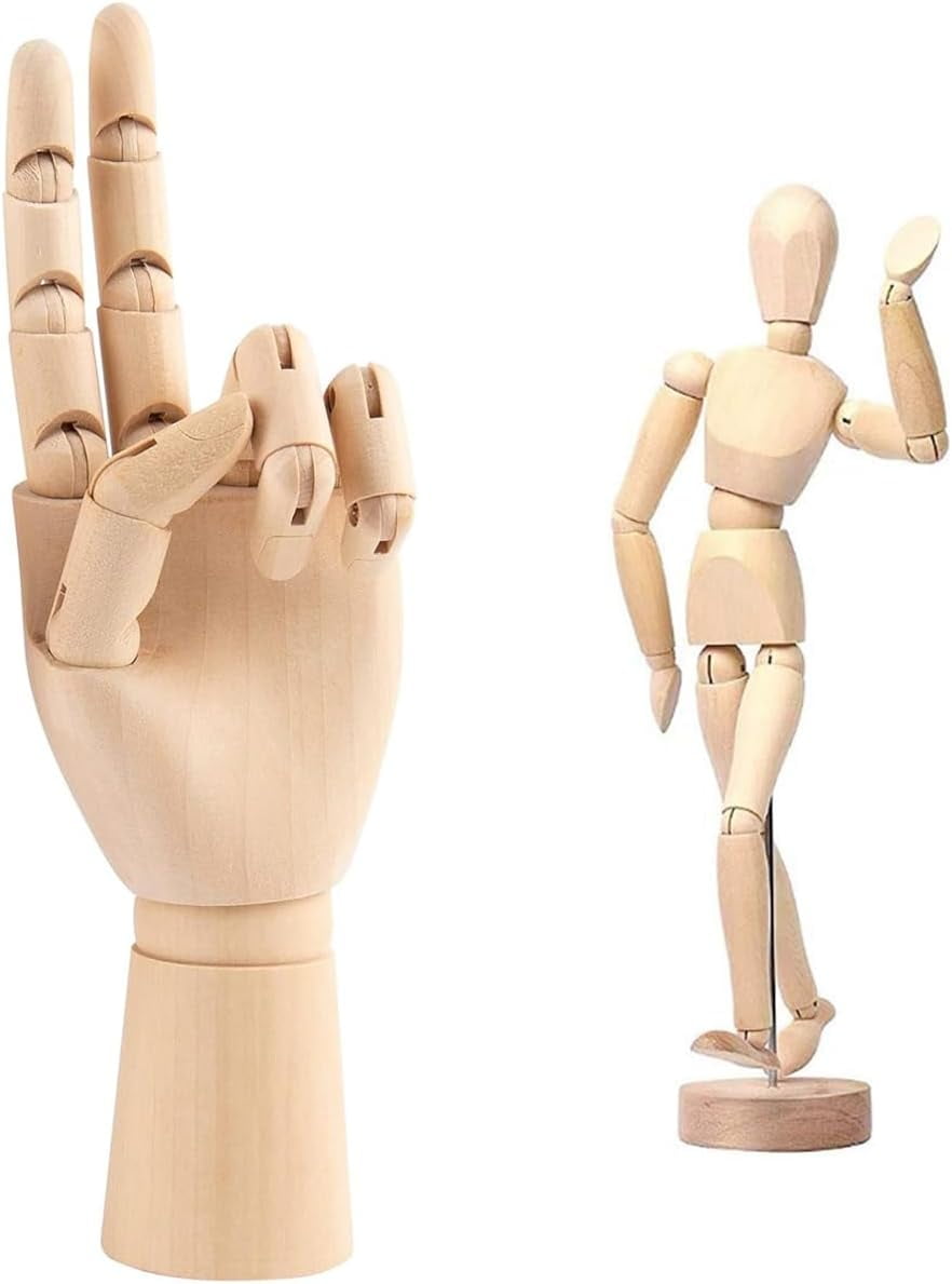 Drawing Hand Model, Wooden Mannequin Figure Human People Dolls Manikin ...