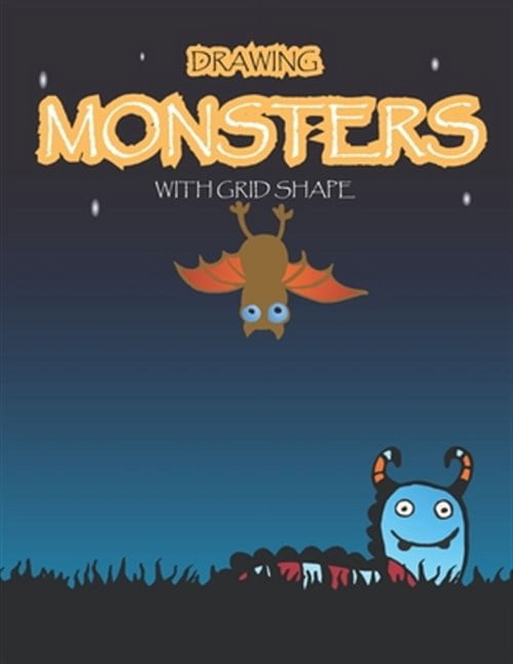 Drawing Monsters with Grid Shape: How to Drawing Funny Monsters For ...