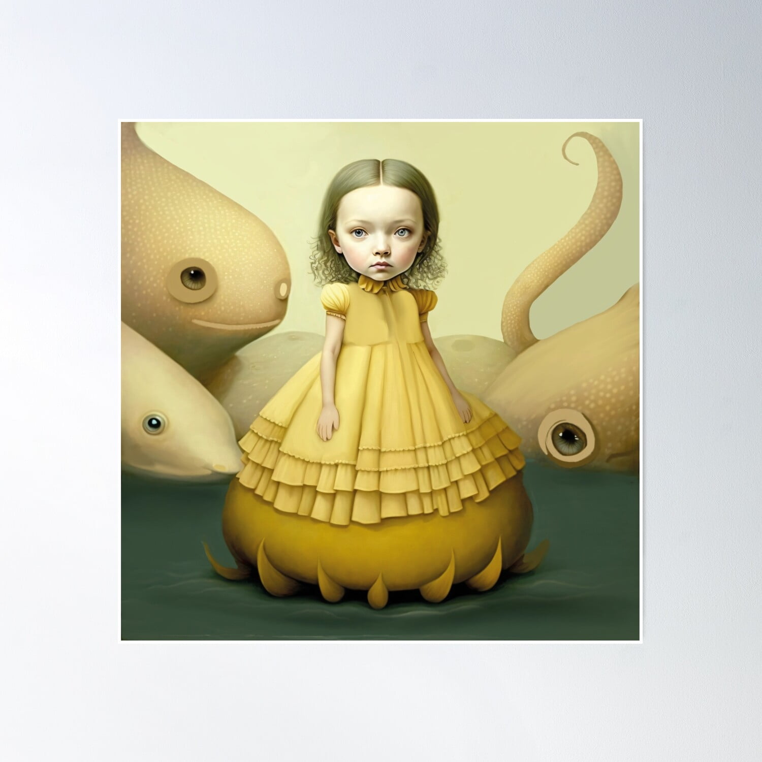 Drawing Of A Cute Little Girl In Her Make Believe World. Her Name Is ...