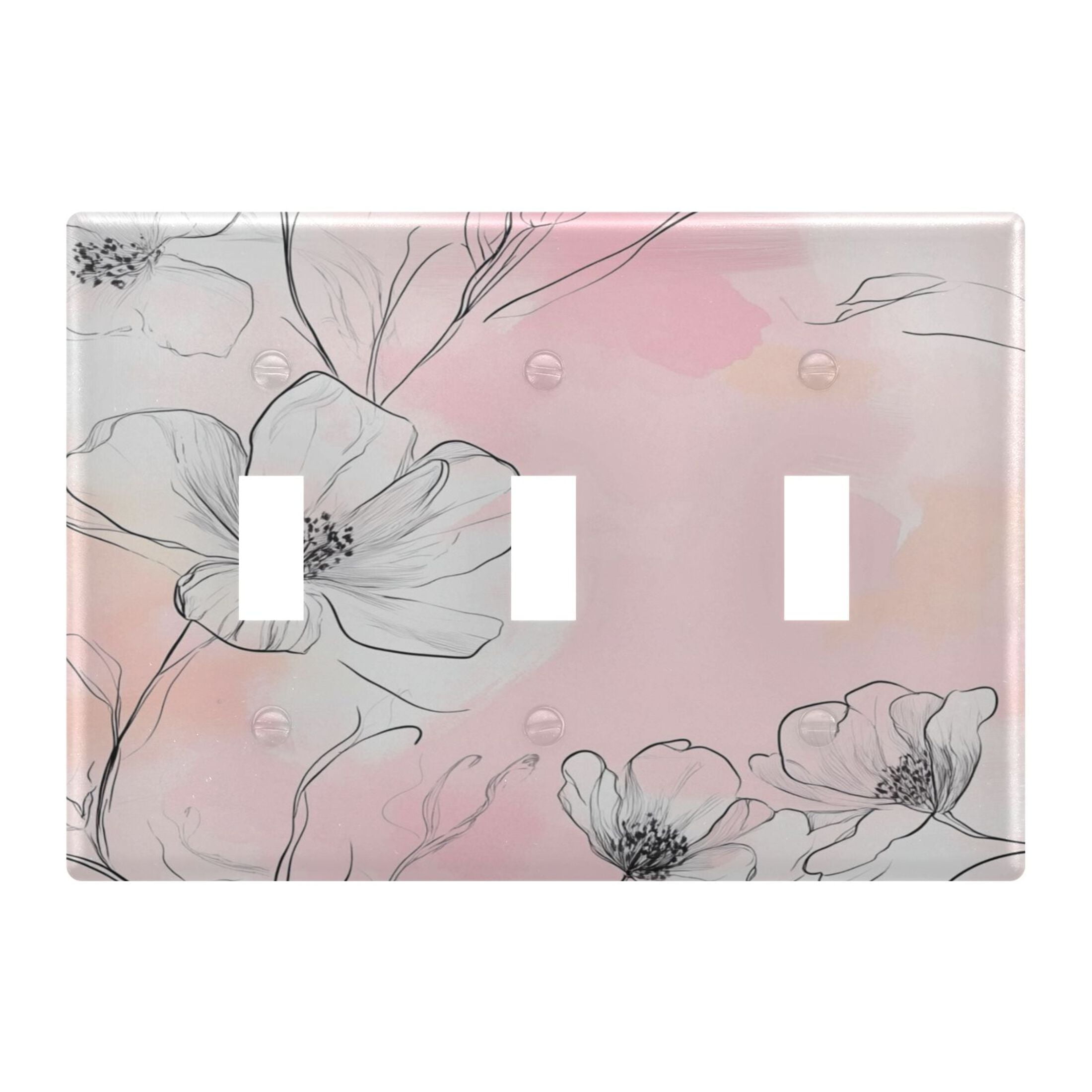 Drawing Of Flowers Decorative Light Switch Plates Switch Cover ...