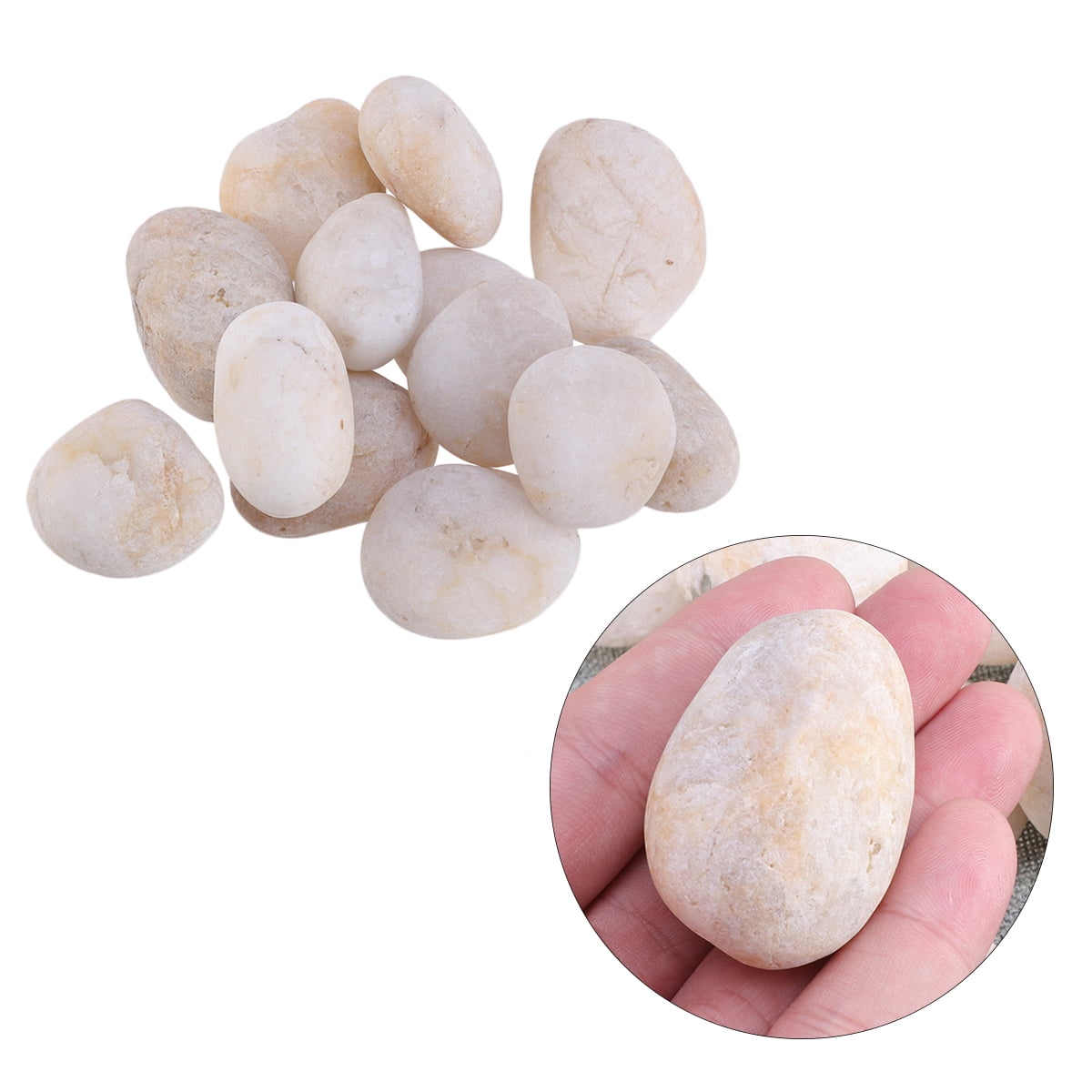 FONDOTIN Craft Stones for Home and Garden Display White 1 Pack of 350g ...