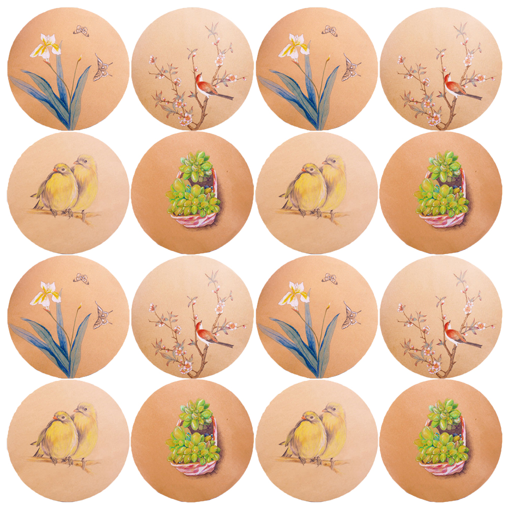 Drawing Paper, 50PCS Round Kraft Sketch Papers Thick Drawing Pads ...