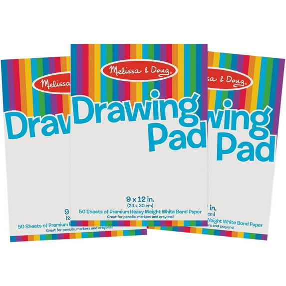 Drawing Paper, Sketch Pad, 3-Pack Bundle for Coloring, Writing or ...