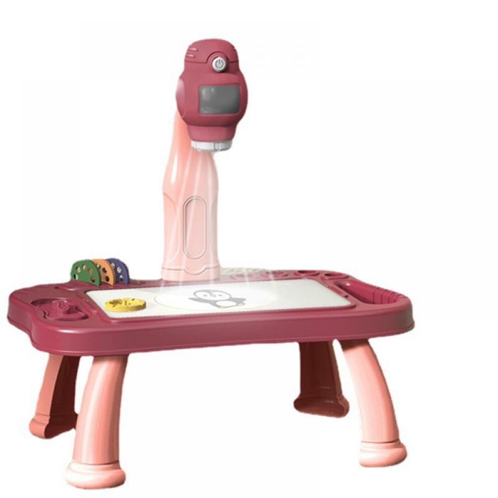 Groomer Drawing Projector Kids Bluey Storage Activity Table, Pink ...