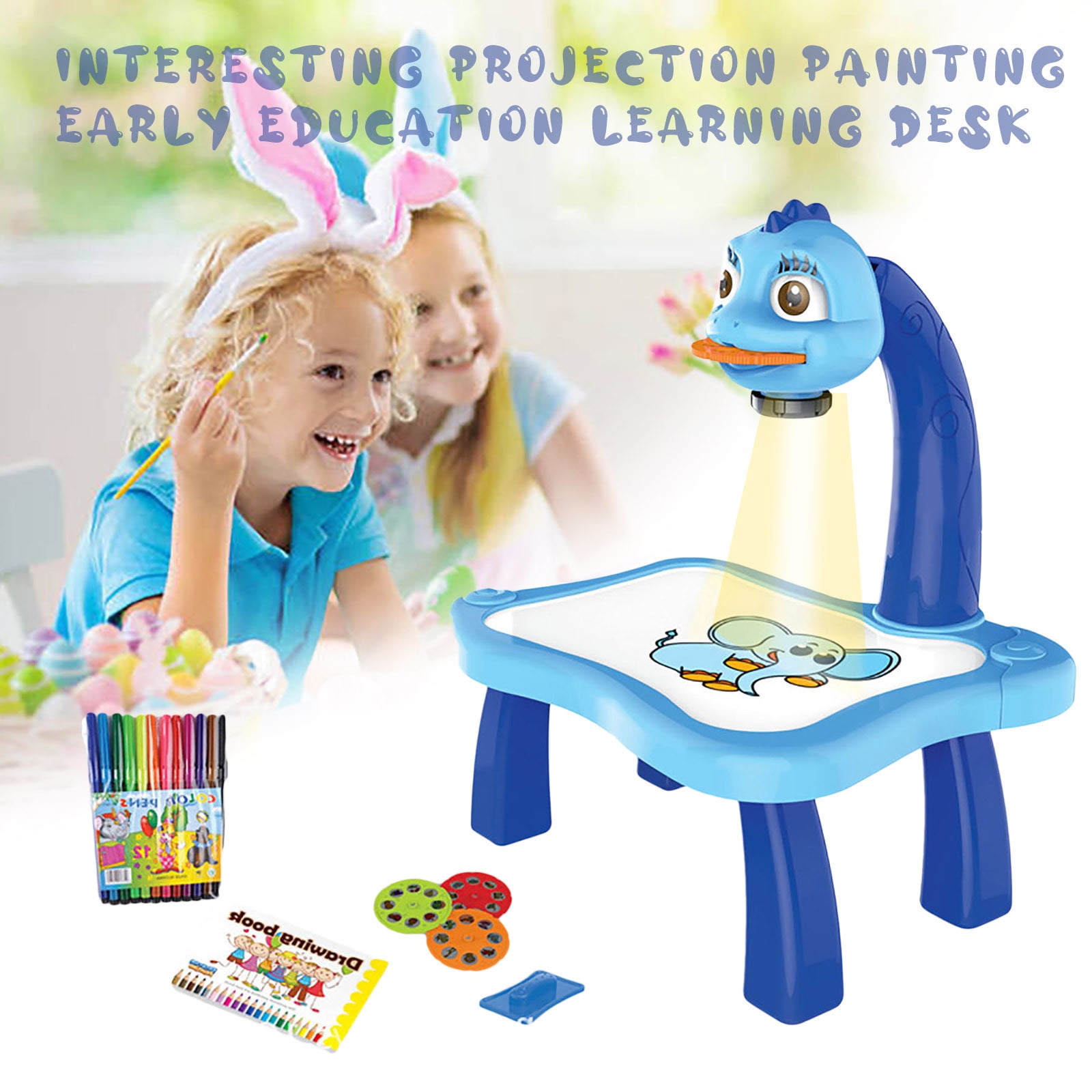 Drawing Projector Table for Kids, Trace and Paint Drawing Board with ...