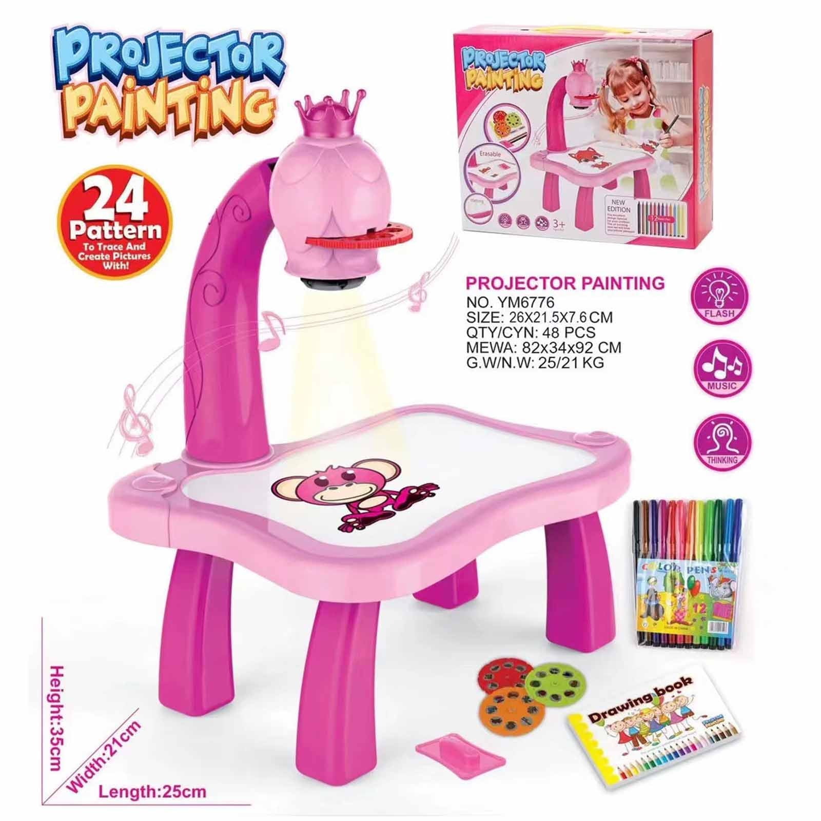 Drawing Projector for Kids with Light and Music, Smart Projector Desk ...