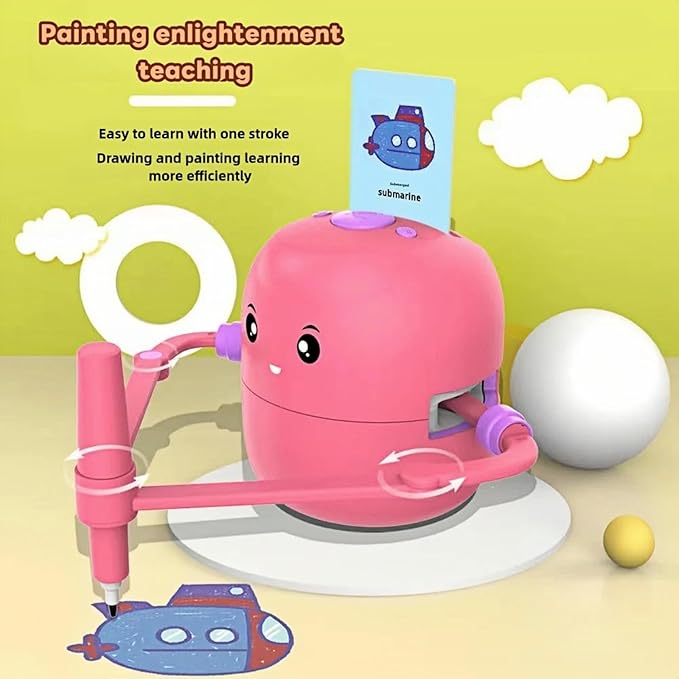 Drawing Robot for Kids 5+: Voice-Activated Learning with 100 Word Cards ...