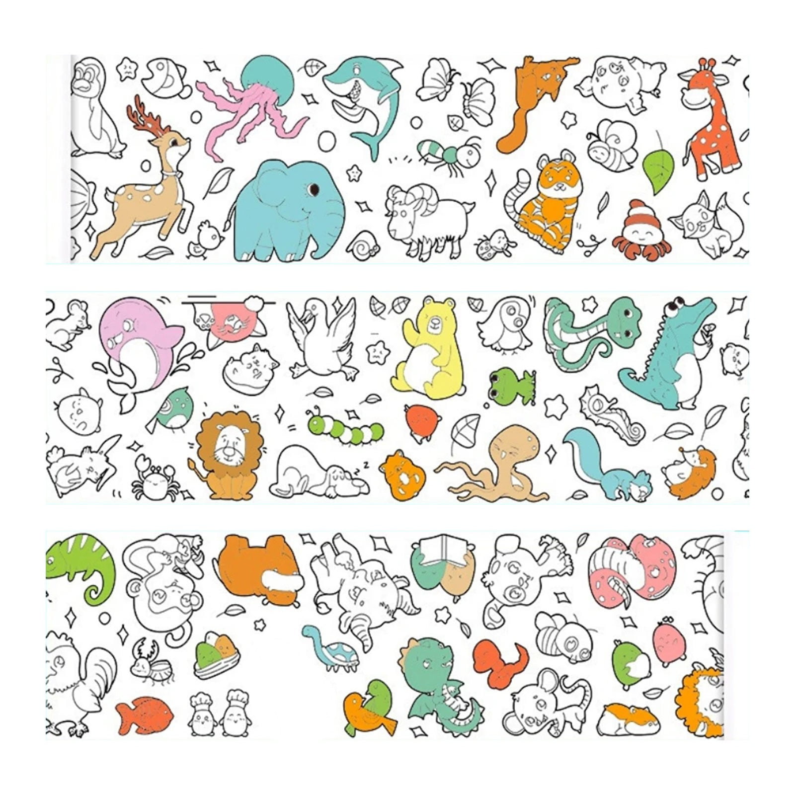 Drawing Roll Paper Painting Graffiti Coloring Long Scroll, Sticky Wall ...