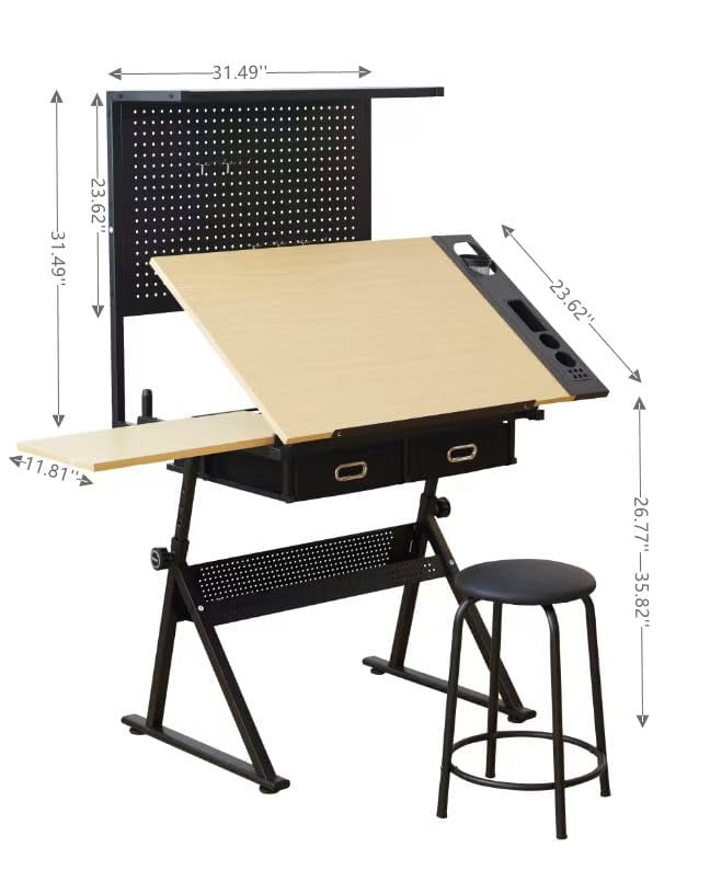 Drawing Table, Drawing Table with Metal Perforated Panel, Drawing Table ...