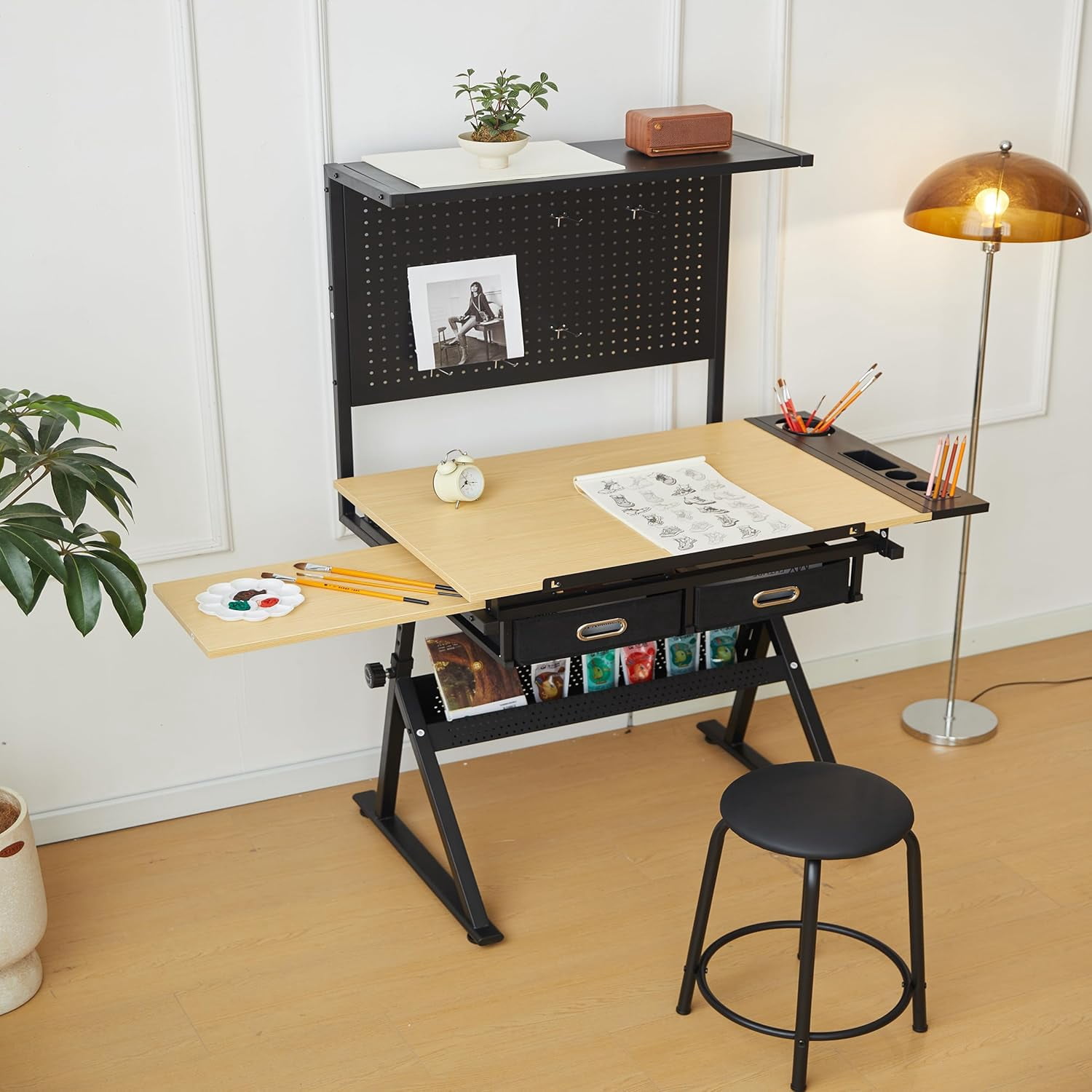 Drawing Table, Drawing Table with Metal Perforated Panel, Drawing Table ...