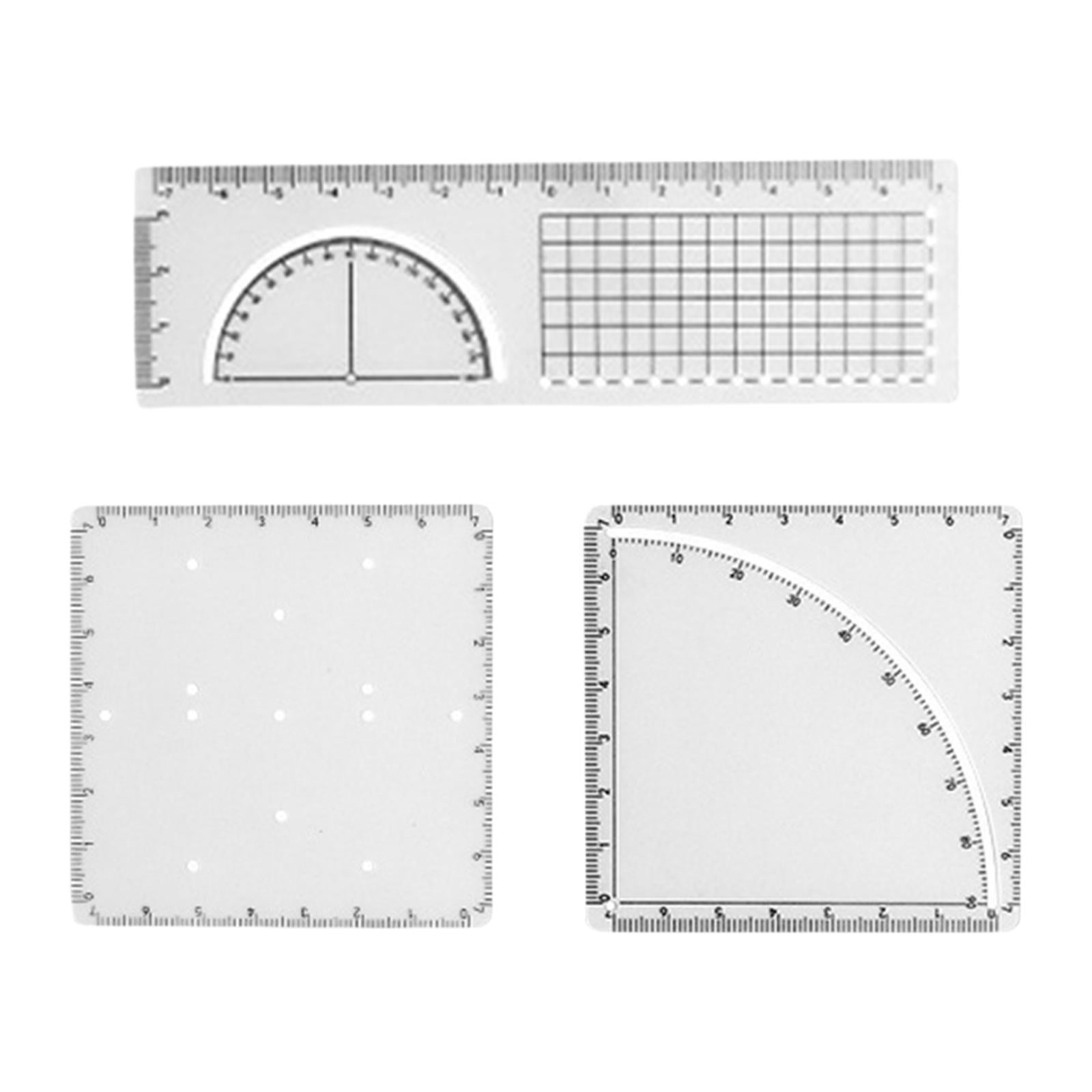 Drawing Template Measuring Tool Mathematics Ruler PVC Material for ...
