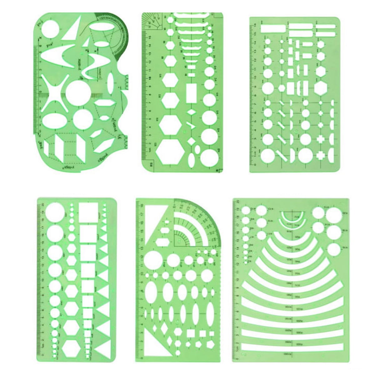 Drawing Template Set Ruler Diy Student Stencils Drawing Circle Tool ...