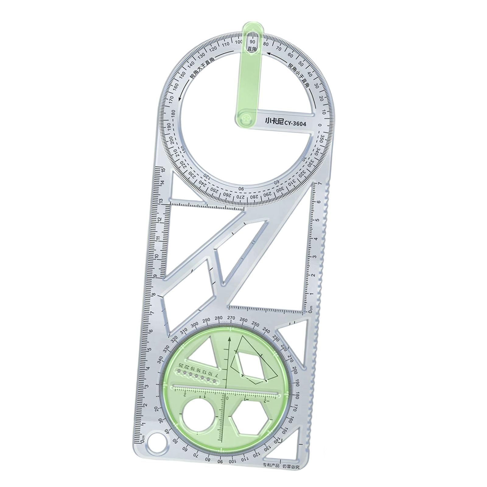 Drawing Template Stencil Measuring Tool Made of Transparent Plastic for ...
