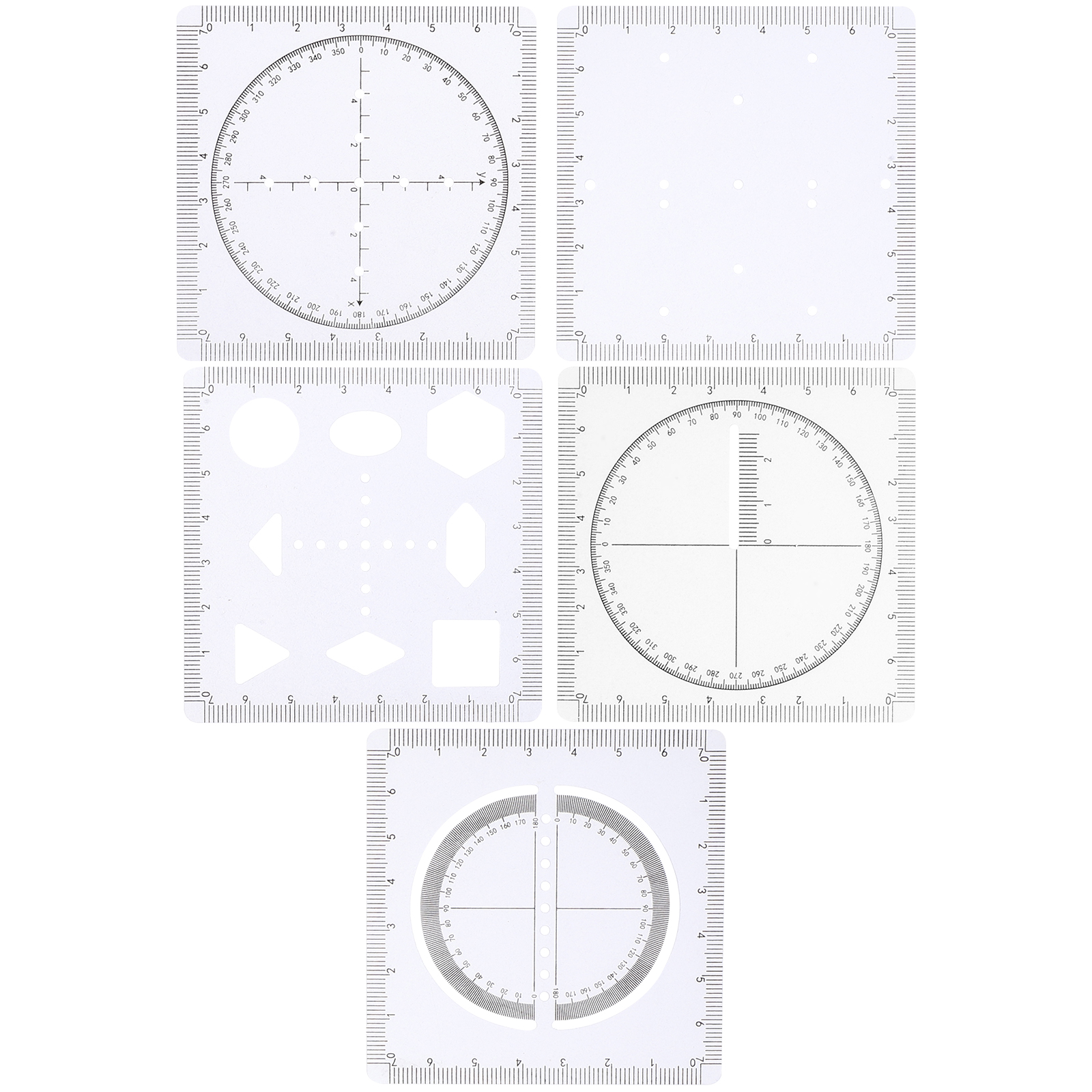Hemoton Raindrops 1 Set of Student Drawing Templates Plastic Stencil ...