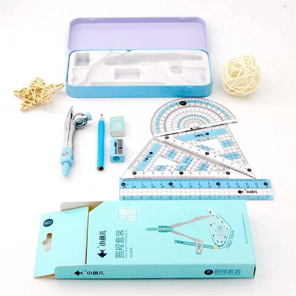 Drawing Tools Math Geometry Kit Sets with Compasses, Protractor, Pencil ...