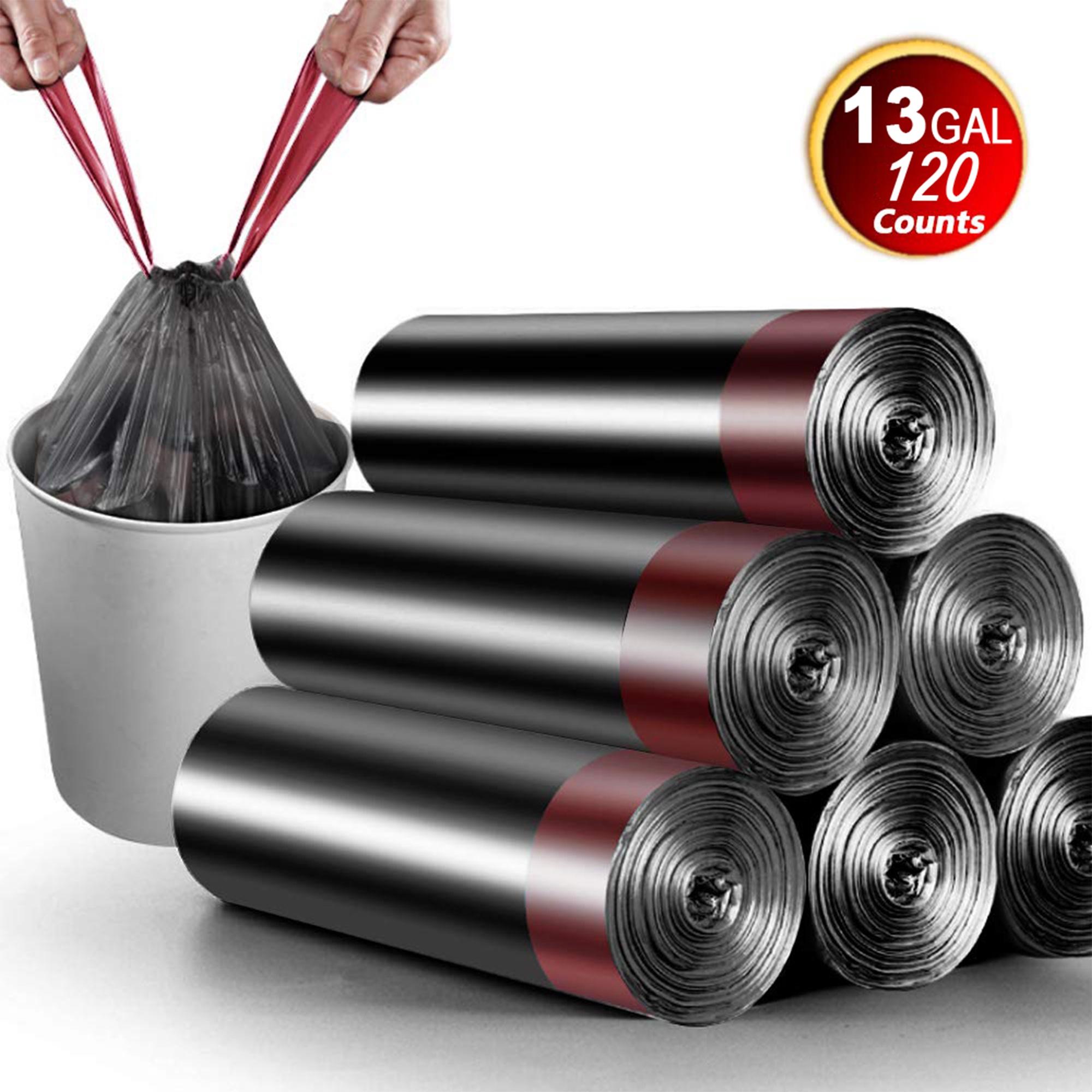 Great Value Strong Flex 13-Gallon Drawstring Tall Kitchen Trash Bags ...