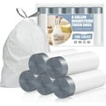 Drawstring 8 Gallon Trash Bags - 100 Count Pre-separated Medium Trash ...