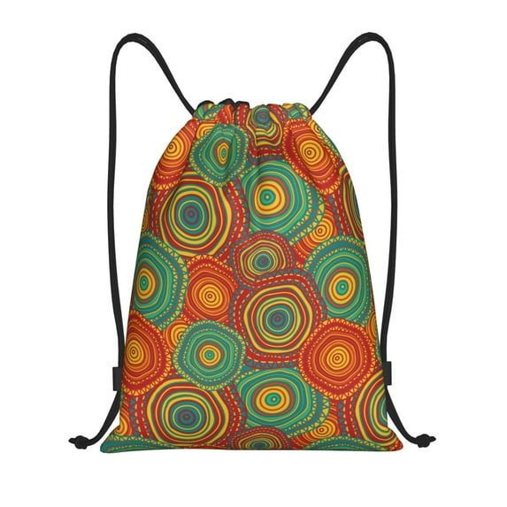 Drawstring Backpack, Abstract pattern Light Waterproof Sports Gym Bag ...