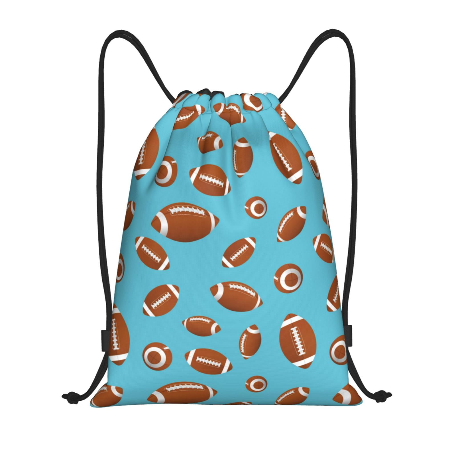 Drawstring Backpack, American football blue cute Light Waterproof ...
