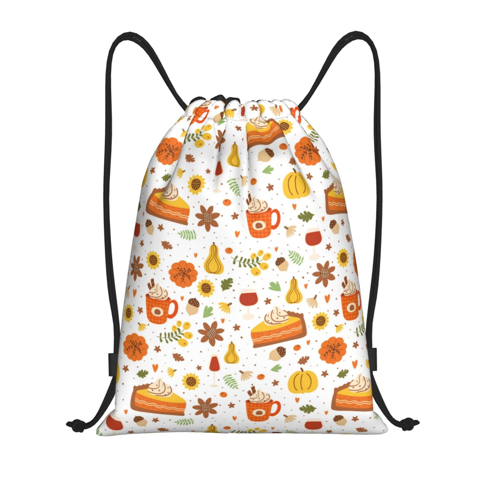 Drawstring Backpack - Autumn Cheer Gym Bag for Women Men, Drawstring ...