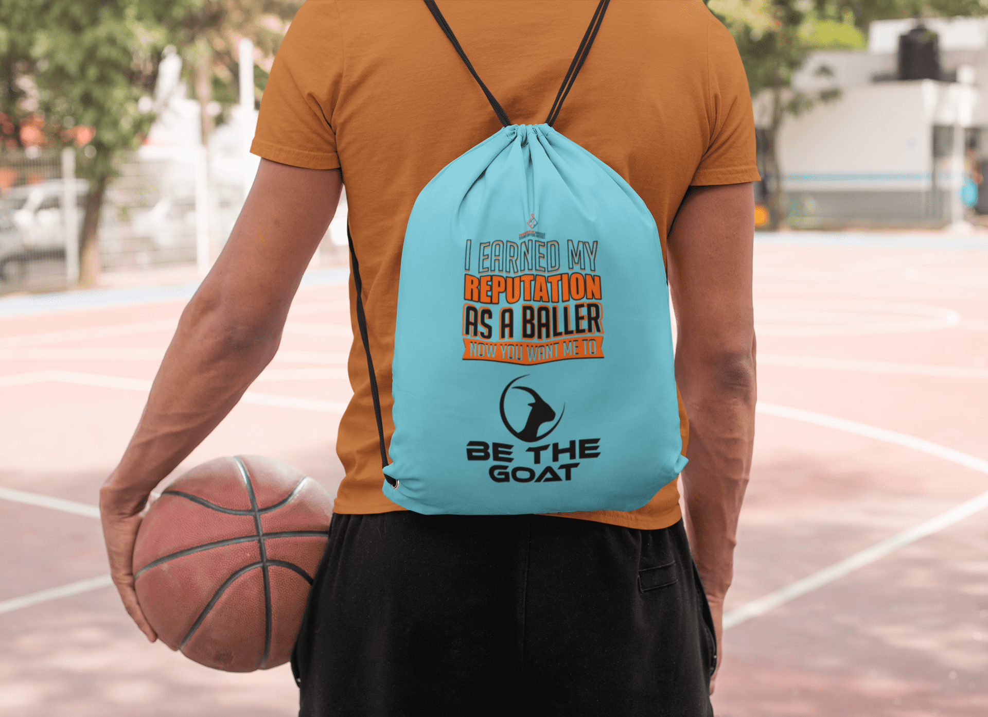 Drawstring Backpack Bag I BUILT MY REPUTATION AS A BALLER To Be The ...