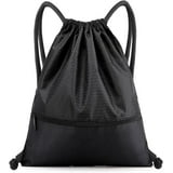 Drawstring Backpack Bag, Waterproof Draw String Back Sack with Zip ...