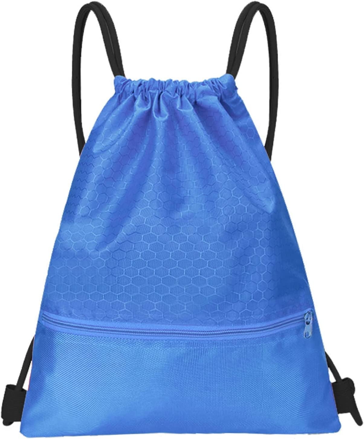 Drawstring Backpack Bag, Waterproof Draw String Back Sack with Zip ...