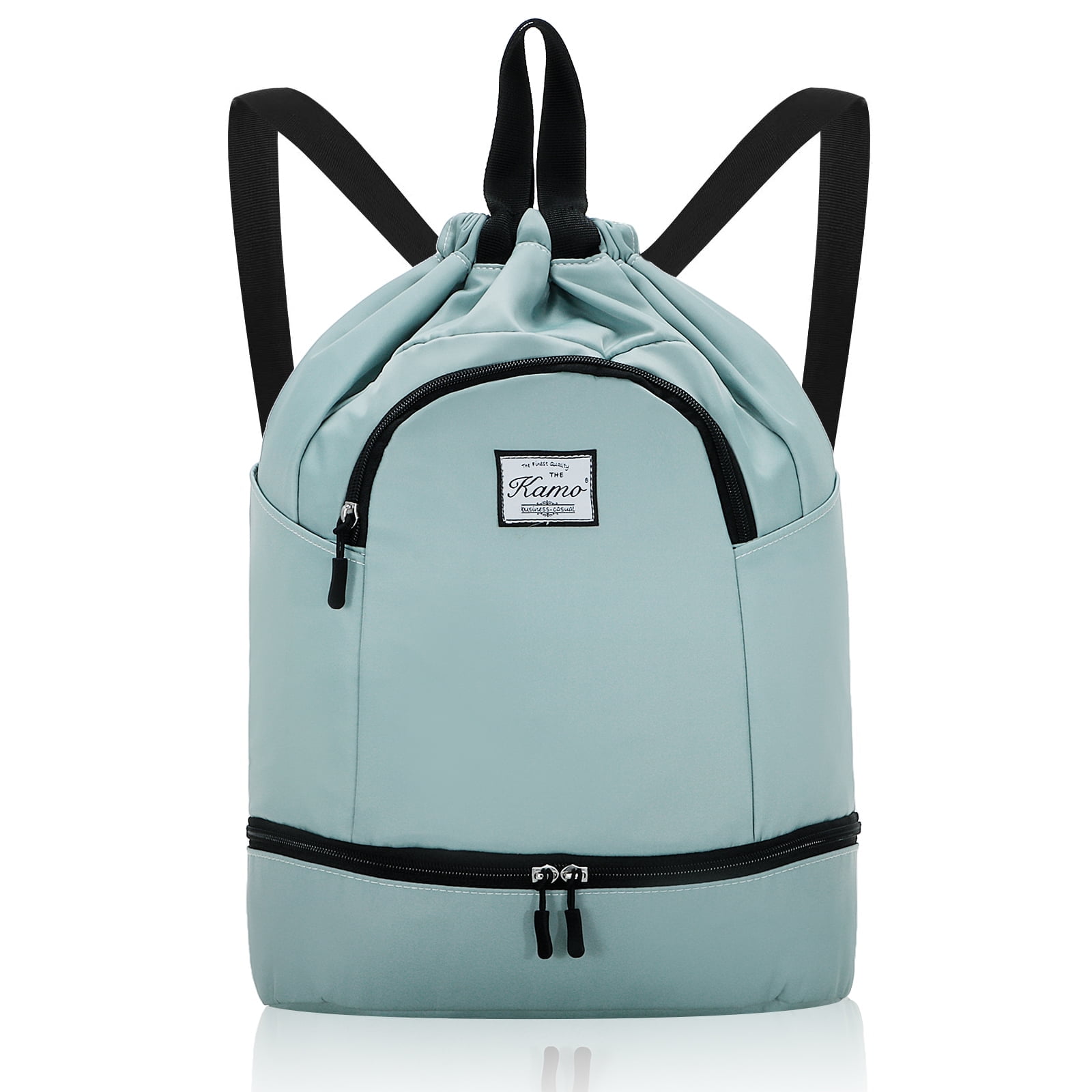 Drawstring Backpack Bag with Shoe Compartment, Large Gym Bag Sackpack ...