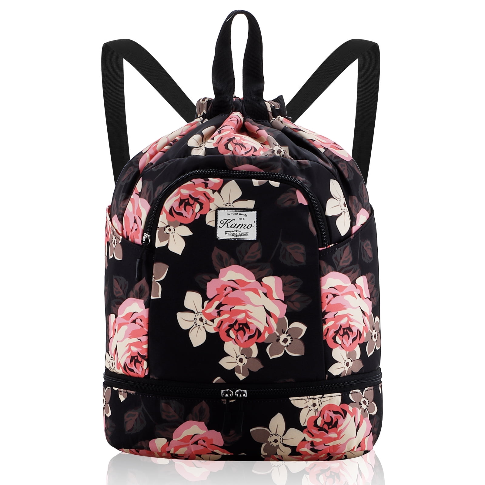 Drawstring Backpack Bag with Shoe Compartment, Large Gym Bag Sackpack ...