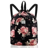 Drawstring Backpack Bag with Shoe Compartment, Large Gym Bag Sackpack ...