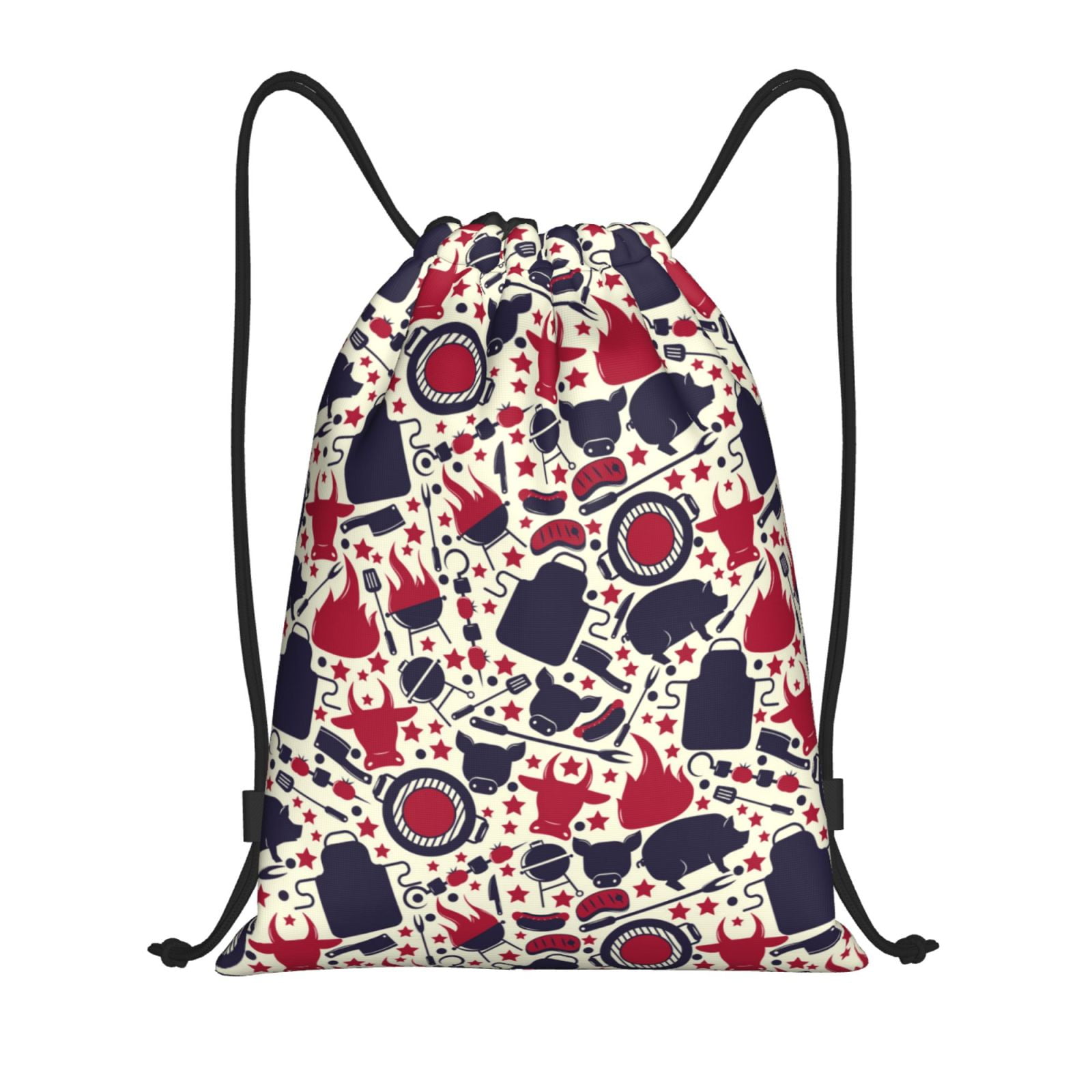 Drawstring Backpack - Barbeque1 Cheer Gym Bag for Women Men, Drawstring ...